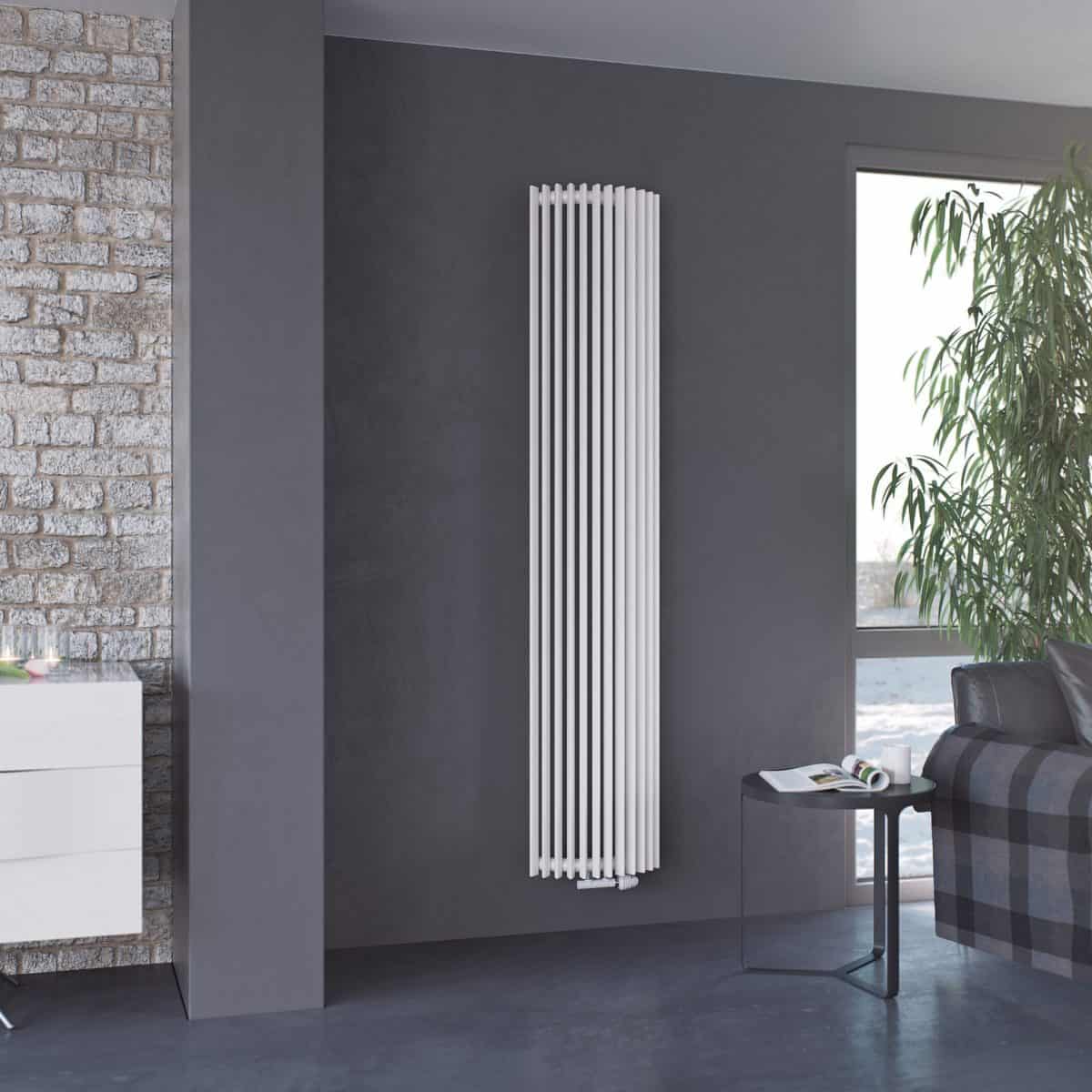Buy Corus Corner Single Vertical Designer Radiator, Supplied With ...