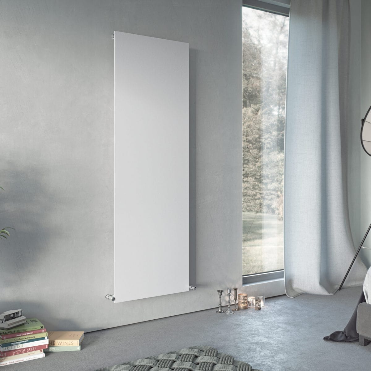 Buy Mars Deluxe Horizontal Designer Radiator (White) | Poshrads