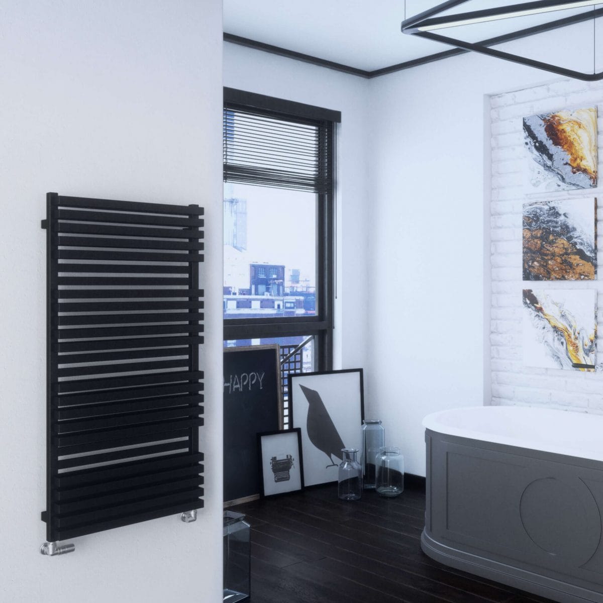 Terma Alex One Electric Designer Towel Rail | Poshrads