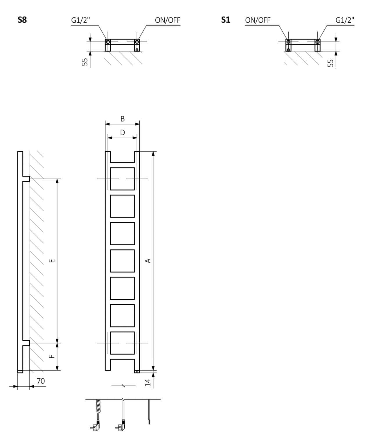 Electric Designer Towel Rail