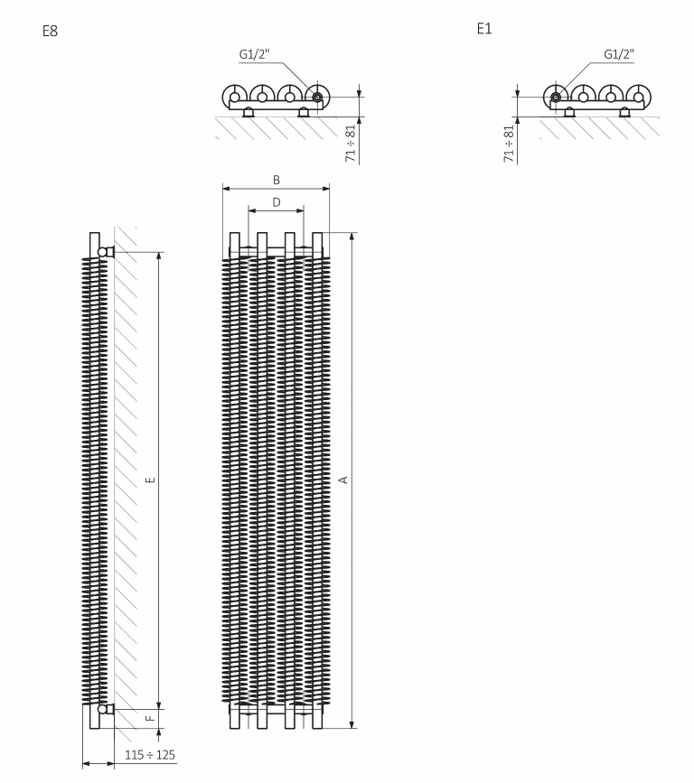 Terma Ribbon Vertical Electric Designer Radiator | Poshrads