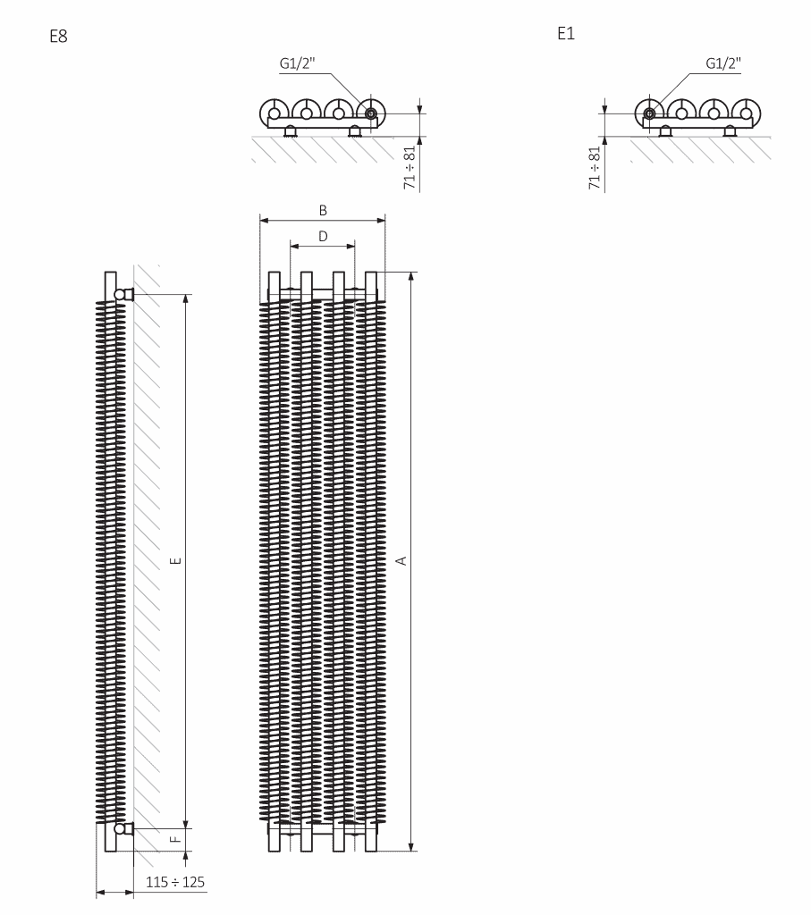 Terma Ribbon Vertical Electric Designer Radiator | Poshrads