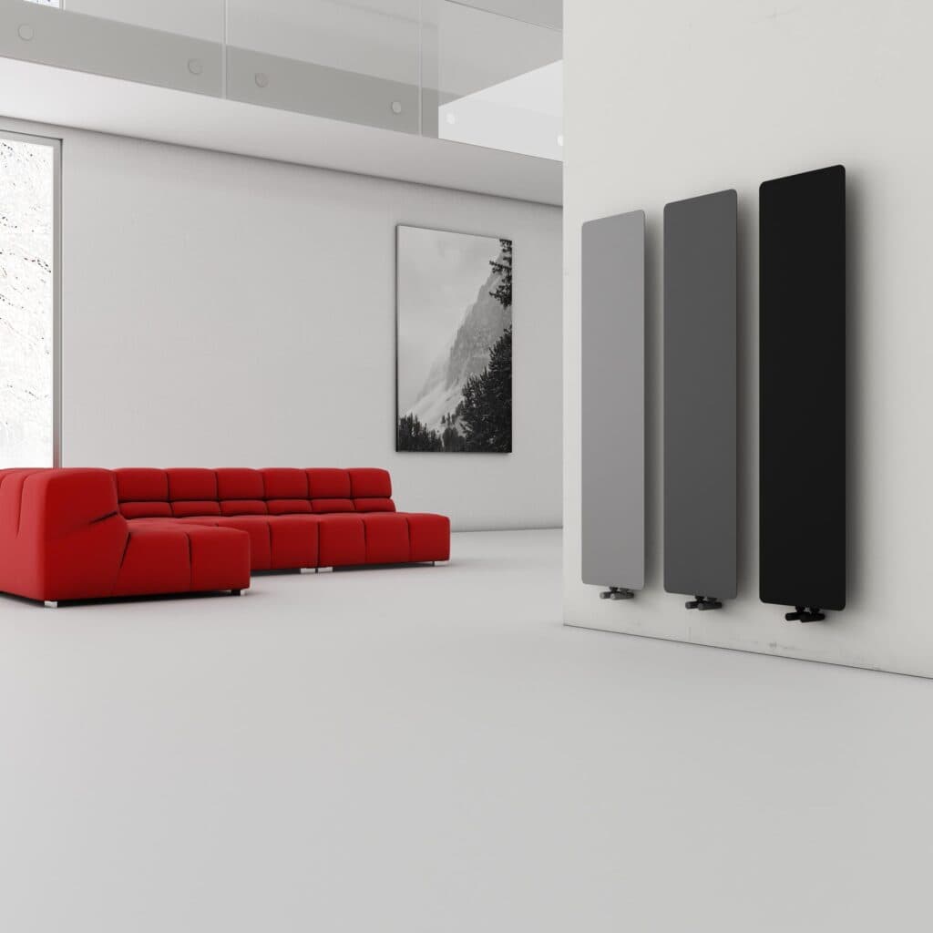 Buy Carisa Croydon Black Slim Designer Radiator | Poshrads