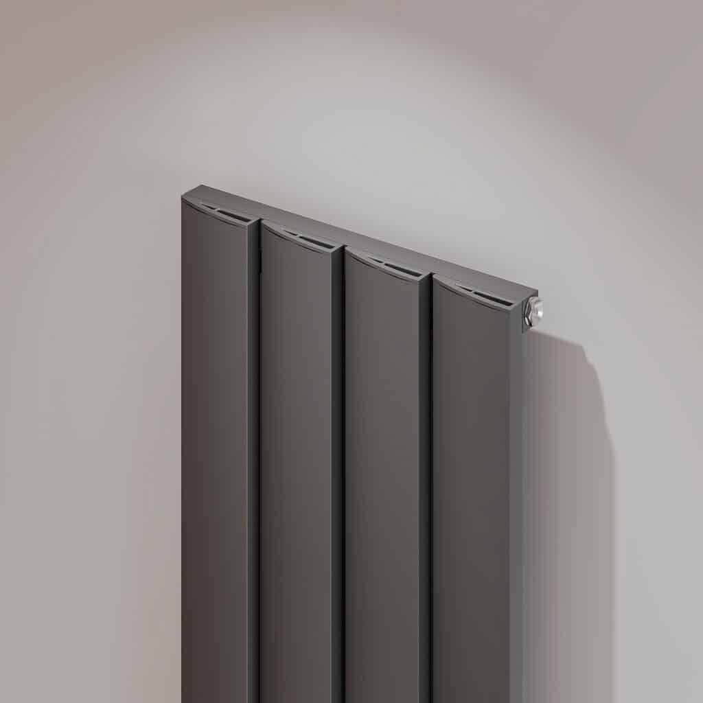 Buy Carisa Step Vertical Dark Grey Designer Radiator | Poshrads
