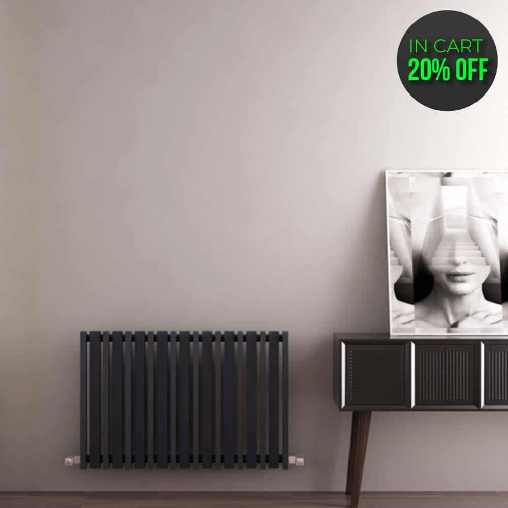 Buy Carisa Barkod Horizontal Anthracite Designer Radiator | Poshrads
