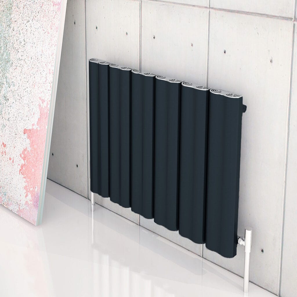 Buy Carisa Wave Horizontal Anthracite Designer Radiator | Poshrads