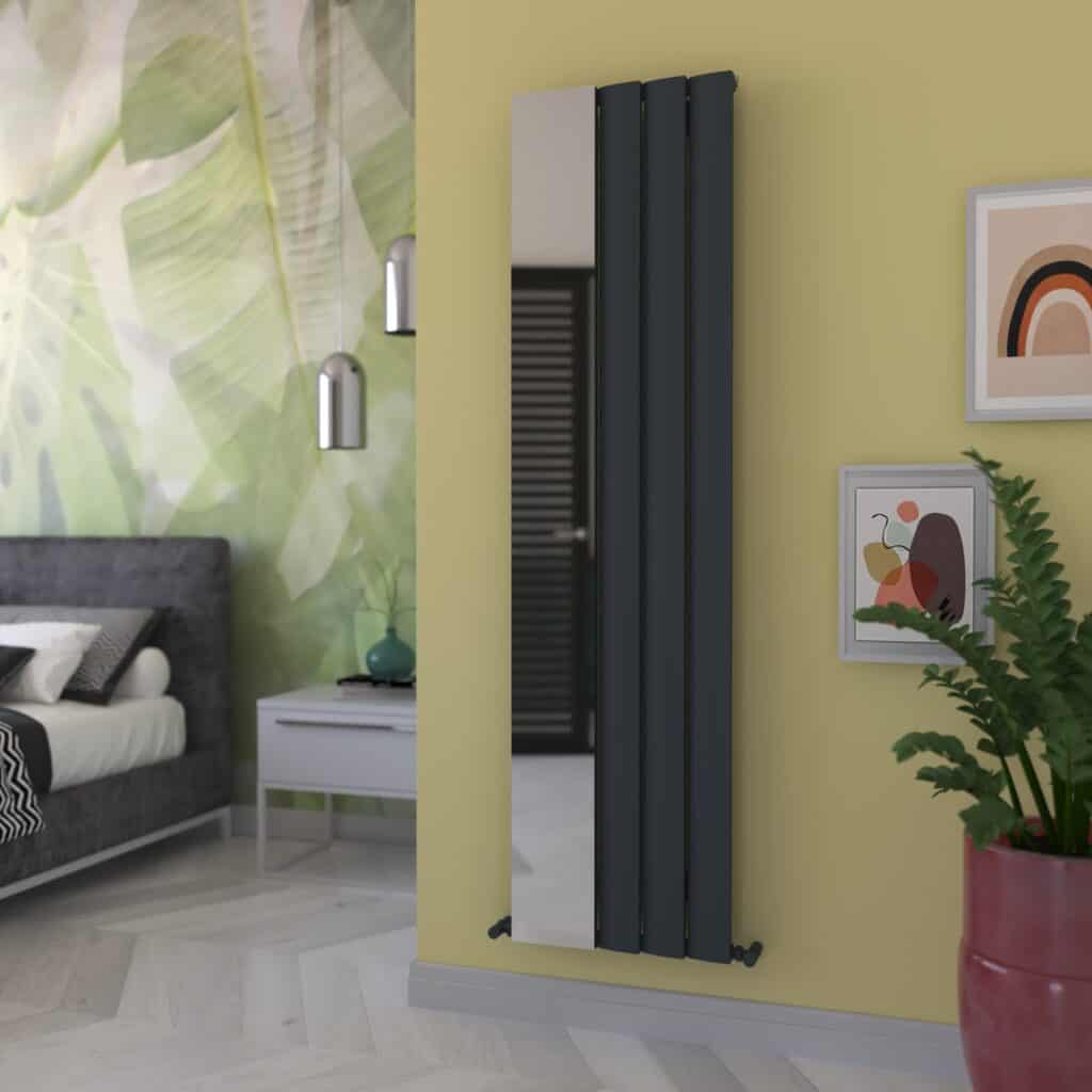Buy Carisa Step Mirror Anthracite Designer Radiator | Poshrads