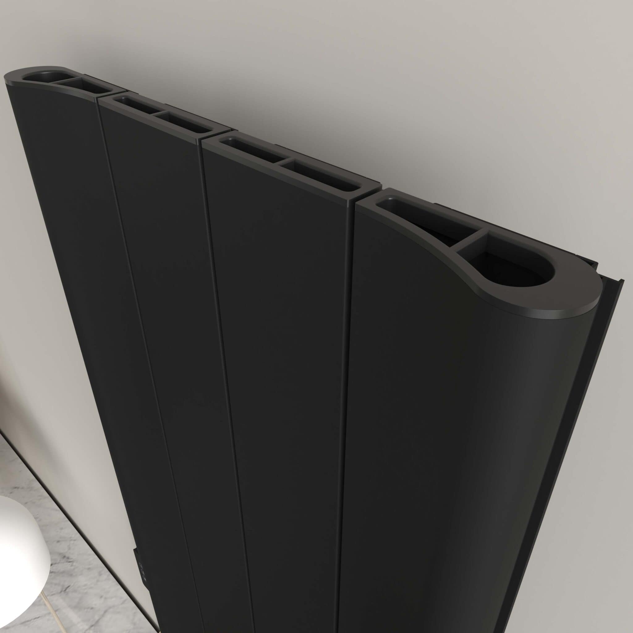 Carisa Boreas B Vertical Black Electric Radiator | Poshrads